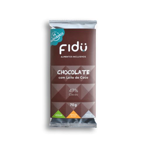 Chocolate con Leche de Coco 47% Fidü – Sin trazas de leche | Tienda sin ...
